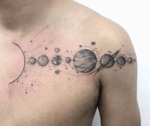 90 Amazing Solar System Tattoo Designs And Ideas With Meaning
